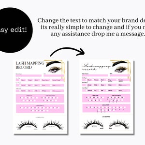 Eyelash Extension Client Record Form: Lash Mapping, Editable in Canva ...