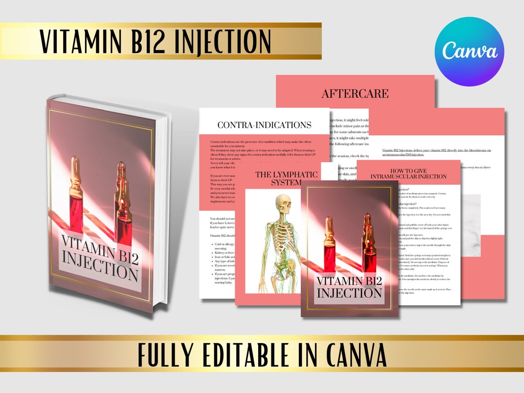 Vitamin B12 Injection Training Manual: Editable Canva Template (digital ...