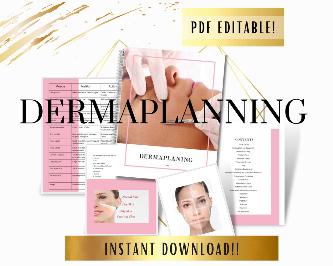 Dermaplaning Training Manual, Editable and Print Ready! - Etsy