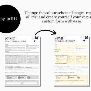 Pmu Client Consent Form Waver Beauty Form Permanent Makeup Consent SMPU ...