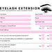 Eyelash Policy Form for Client Consultations Editable Client Record ...