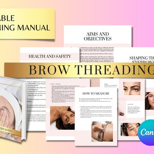 Eyebrow Threading Training Course Eyebrow Wax and Tint Manual Editable Training Manual Tutorial ...