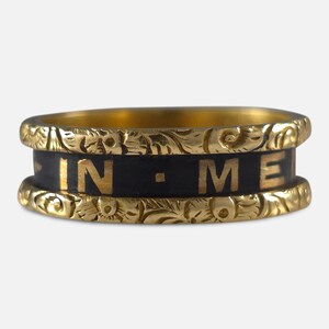 Victorian 18ct Gold and Enamel Memorial Ring 1874 - Etsy