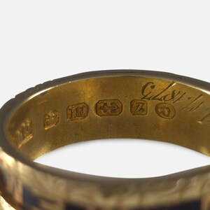 Victorian 18ct Gold and Enamel Memorial Ring 1874 - Etsy