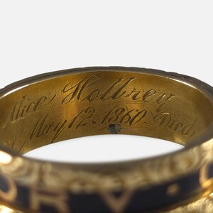 Victorian 18ct Gold and Enamel Memorial Ring 1874 - Etsy