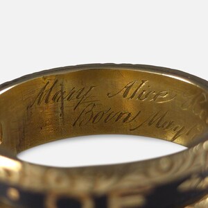 Victorian 18ct Gold and Enamel Memorial Ring 1874 - Etsy