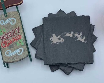 Santa coasters | Etsy