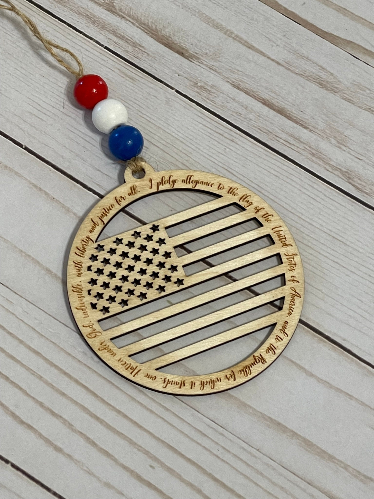 American Flag Ornament USA Flag Pledge of Allegiance - Etsy
