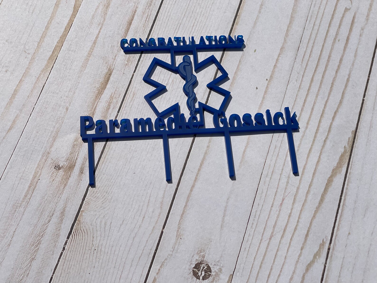 Congratulations Paramedic Cake Topper Personalized Graduation Fire ...