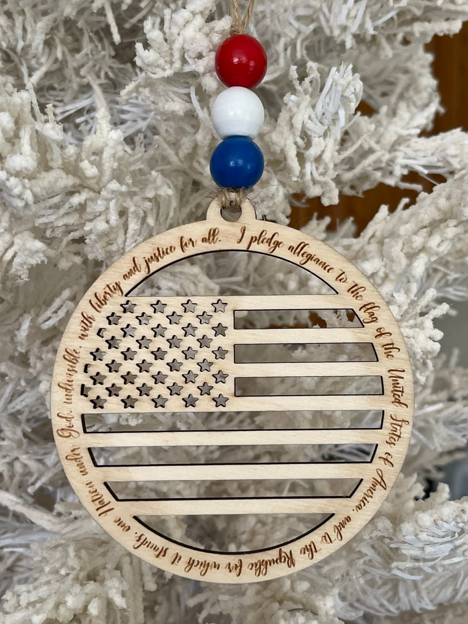American Flag Ornament USA Flag Pledge of Allegiance - Etsy
