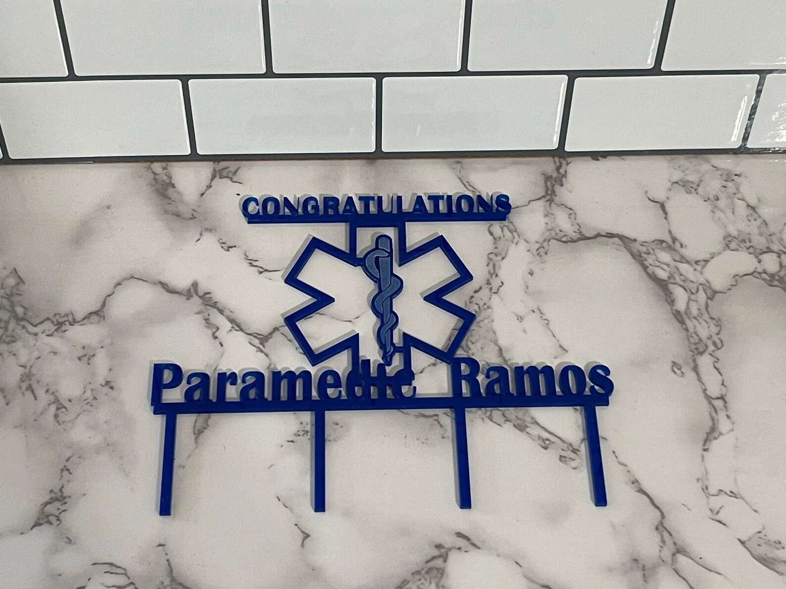 Congratulations Paramedic Cake Topper Personalized Graduation Fire ...