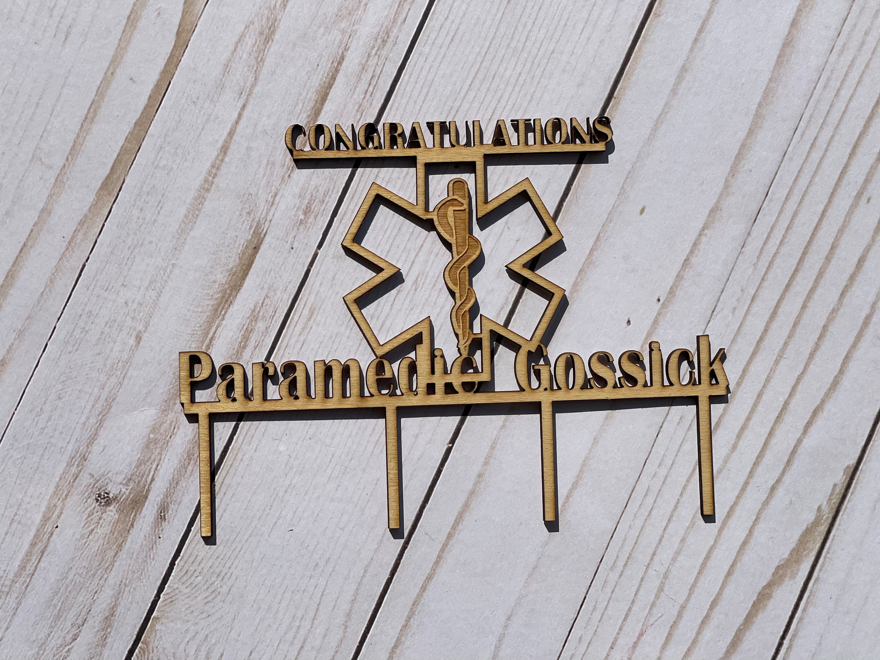 Congratulations Paramedic Cake Topper Personalized Graduation - Etsy