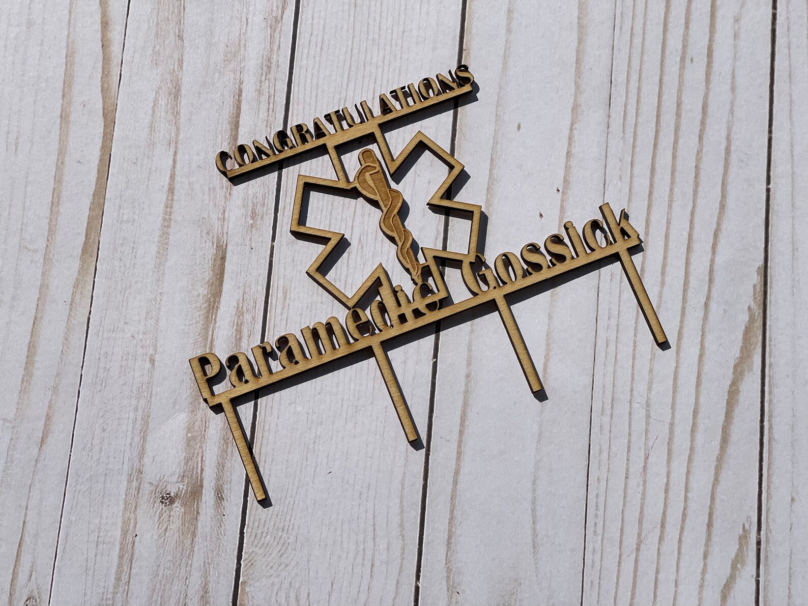 Congratulations Paramedic Cake Topper Personalized Graduation Fire ...