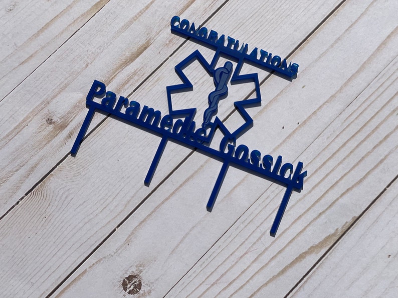 Congratulations Paramedic Cake Topper Personalized Graduation - Etsy