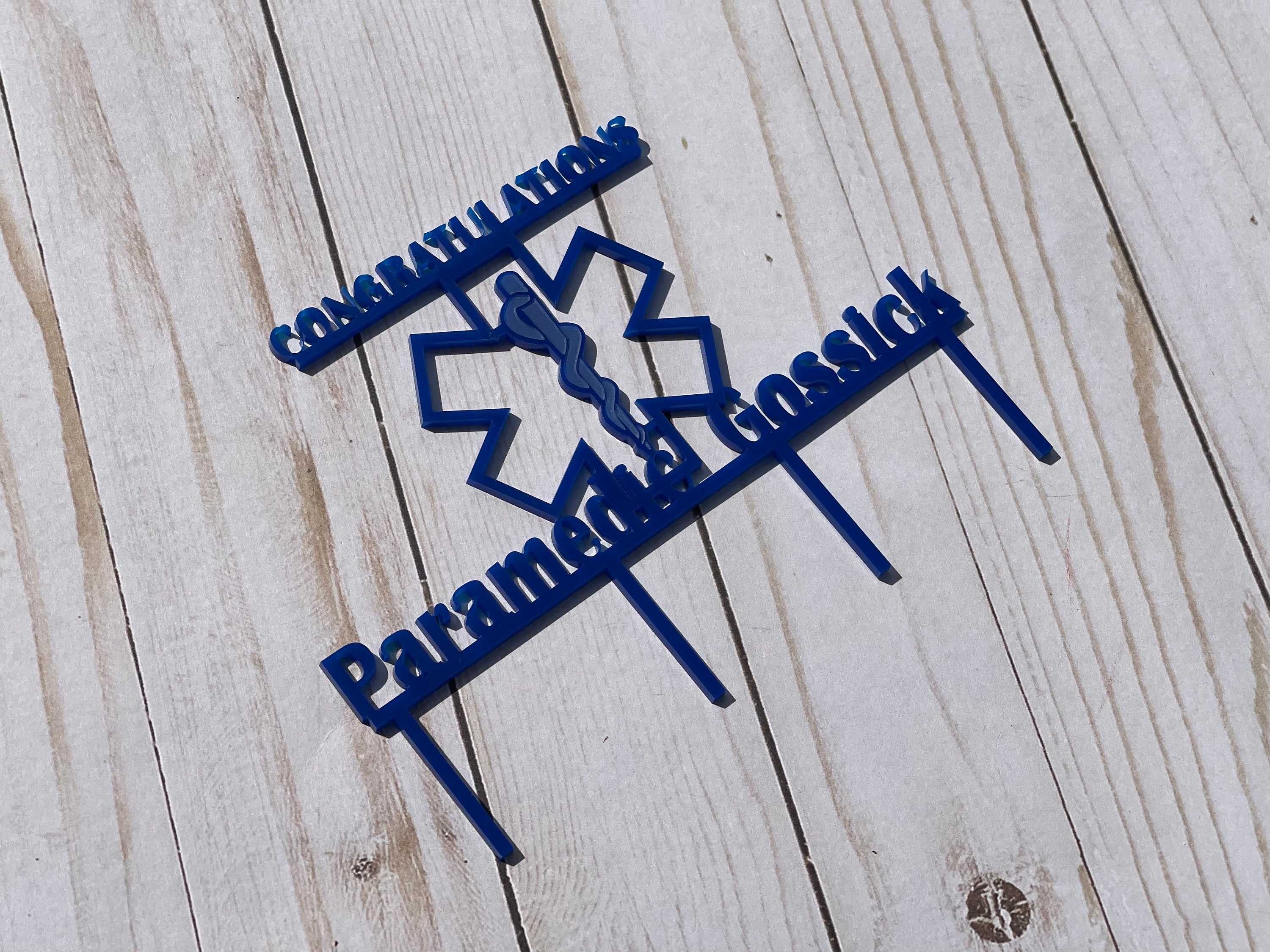 Congratulations Paramedic Cake Topper Personalized Graduation - Etsy