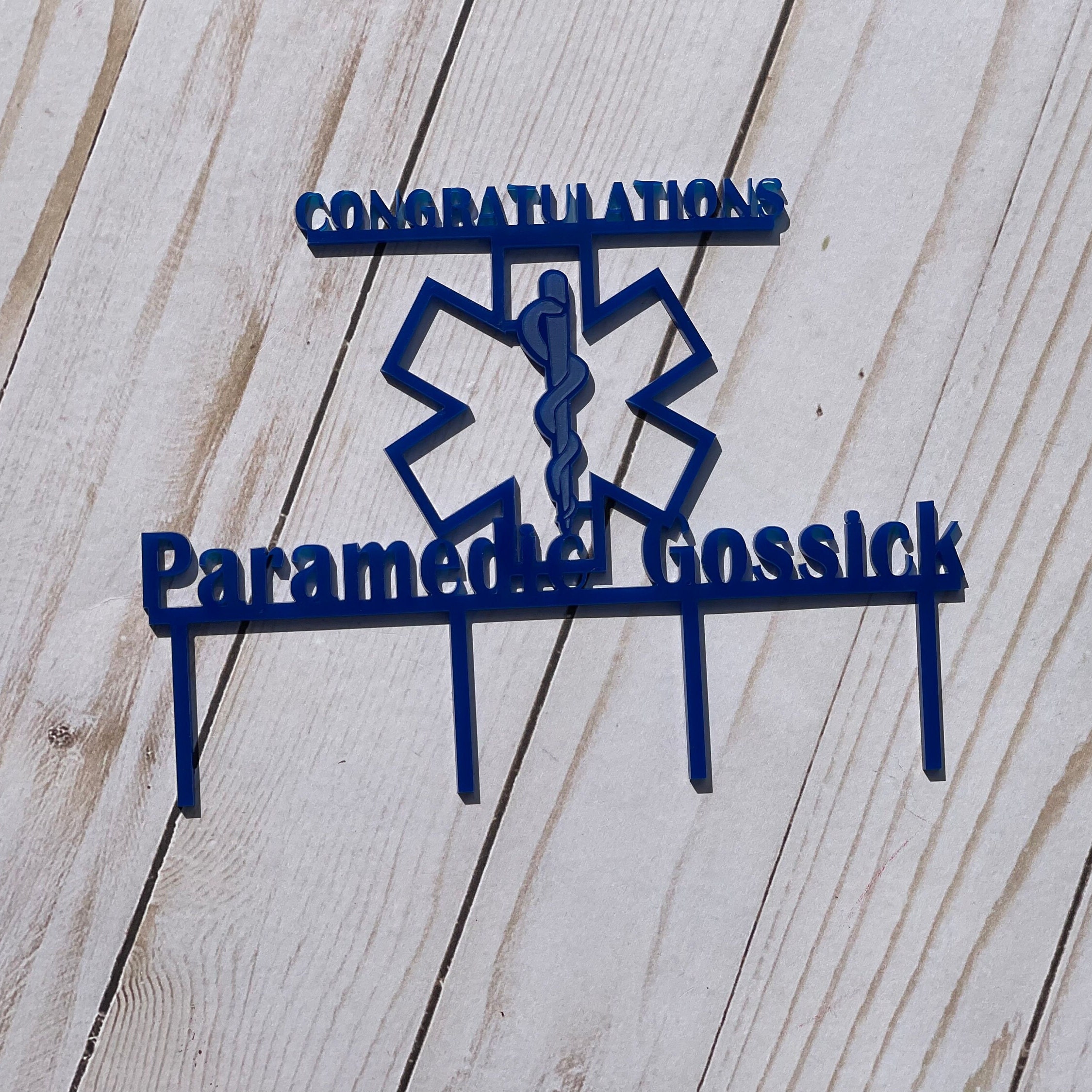 Congratulations Paramedic Cake Topper Personalized Graduation - Etsy