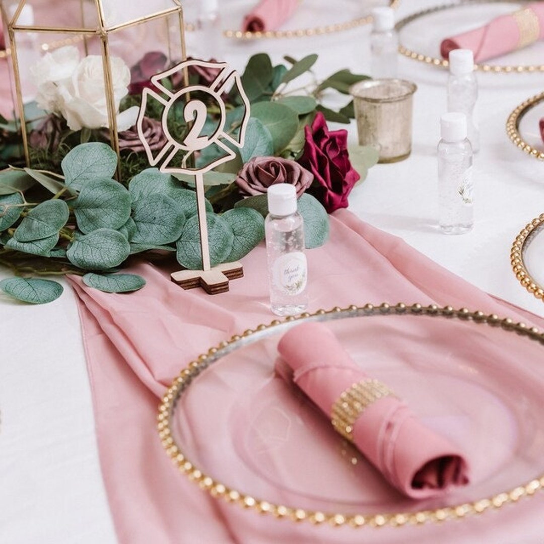 Wedding Reception Table Numbers Firefighter Seal Freestanding Fire ...