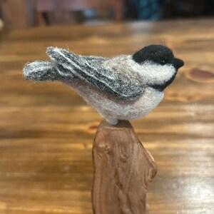 Felted Chickadee Handmade Needle Felted Black Capped Chickadee Felted ...