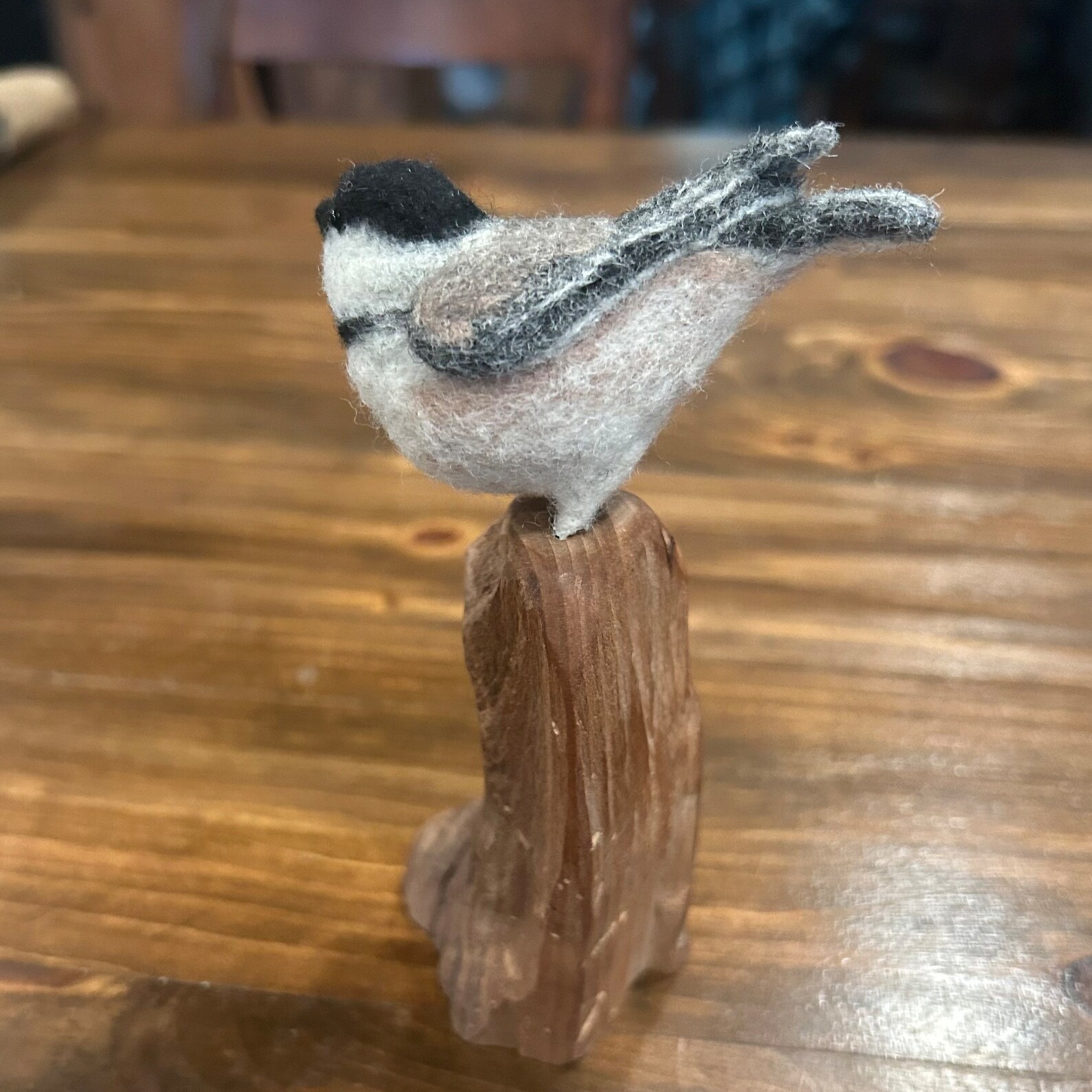 Felted Chickadee Handmade Needle Felted Black Capped Chickadee Felted ...