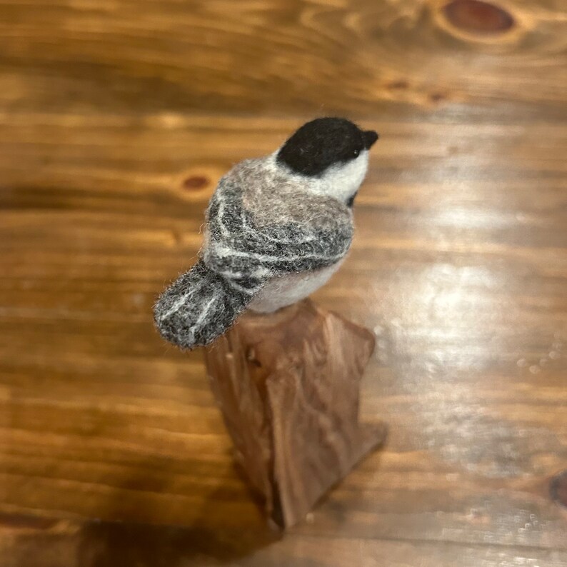 Felted Chickadee Handmade Needle Felted Black Capped Chickadee Felted ...