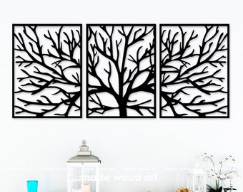 Triptych Wood Art | Etsy