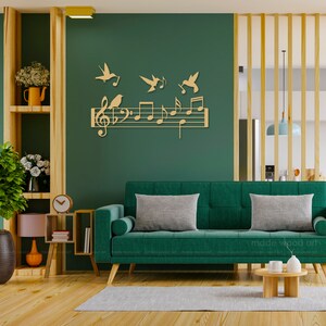 Wood Music Note Wall Decor, Music Symbols, Sheet Music Art, Piano ...