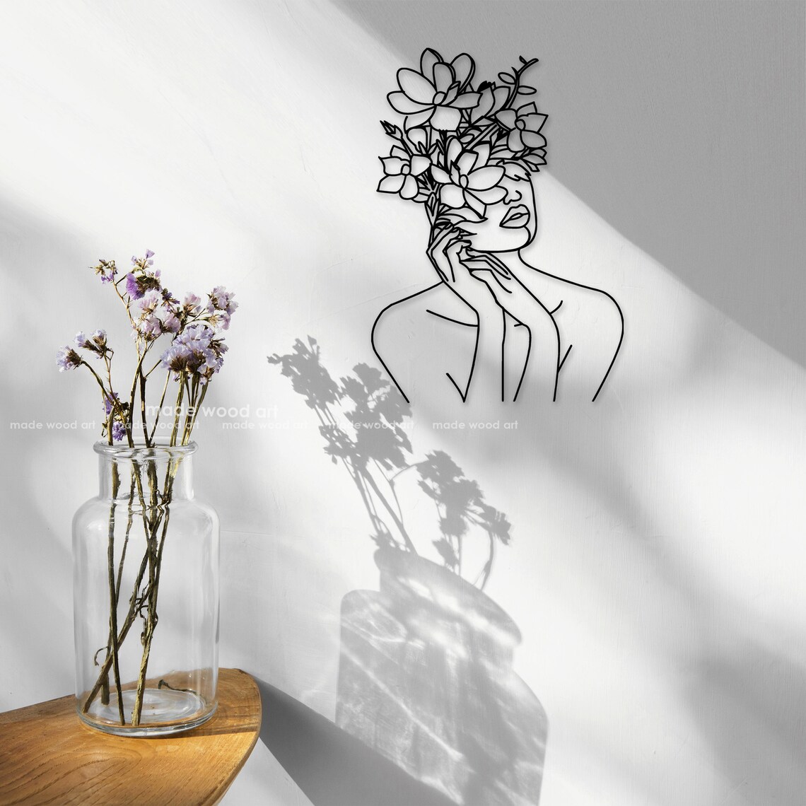 Line Wall Art Wood Wall Art Minimalist Art Home Decoration - Etsy