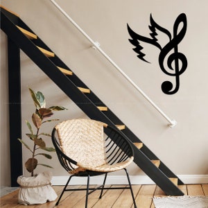 Music Notes Wall Art, Wood Sheet Music Symbol, Room Decor, Piano ...