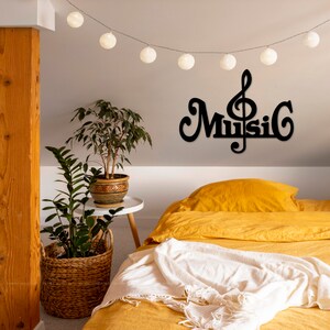 Music Wood Wall Decor, Sheet Music Studio Art, Music Teacher Gift ...