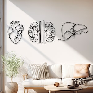 3 Piece Wood Wall Art, Medical Office Decor, Doctor Gift, Triptych ...