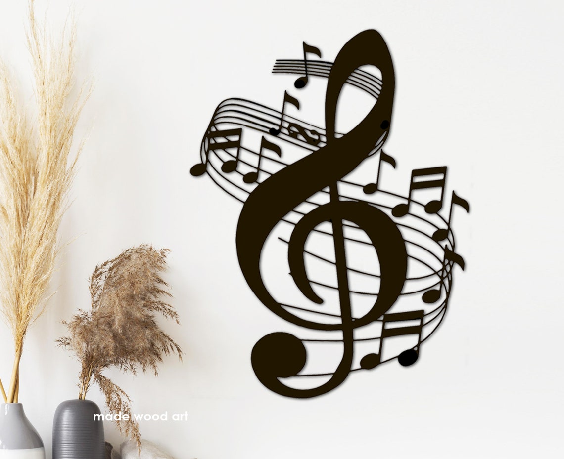 Music Notes Wall Art Wood Wall Decor Music Decor Music - Etsy