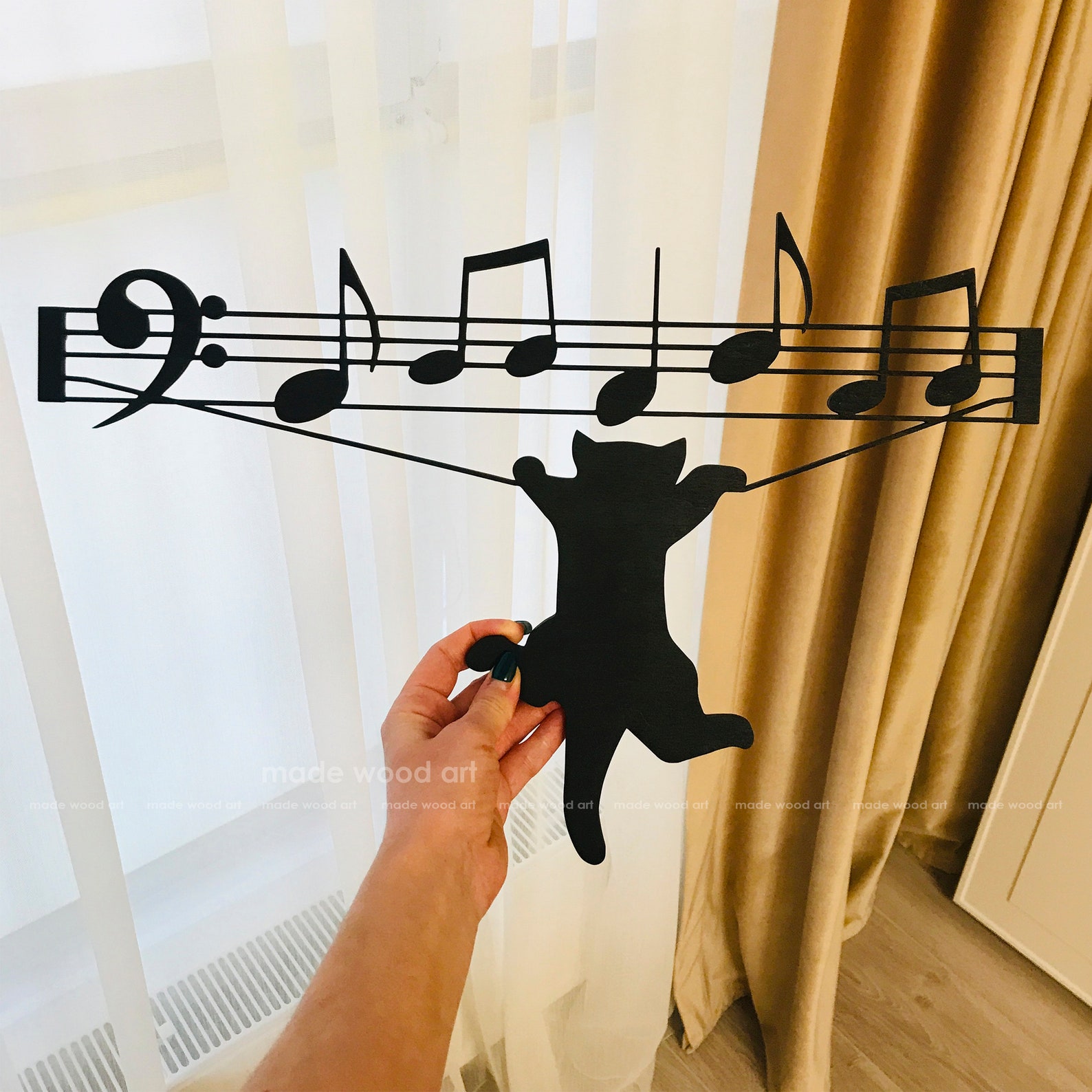 Music Notes Wall Art Wood Wall Decor Music Decor Living - Etsy