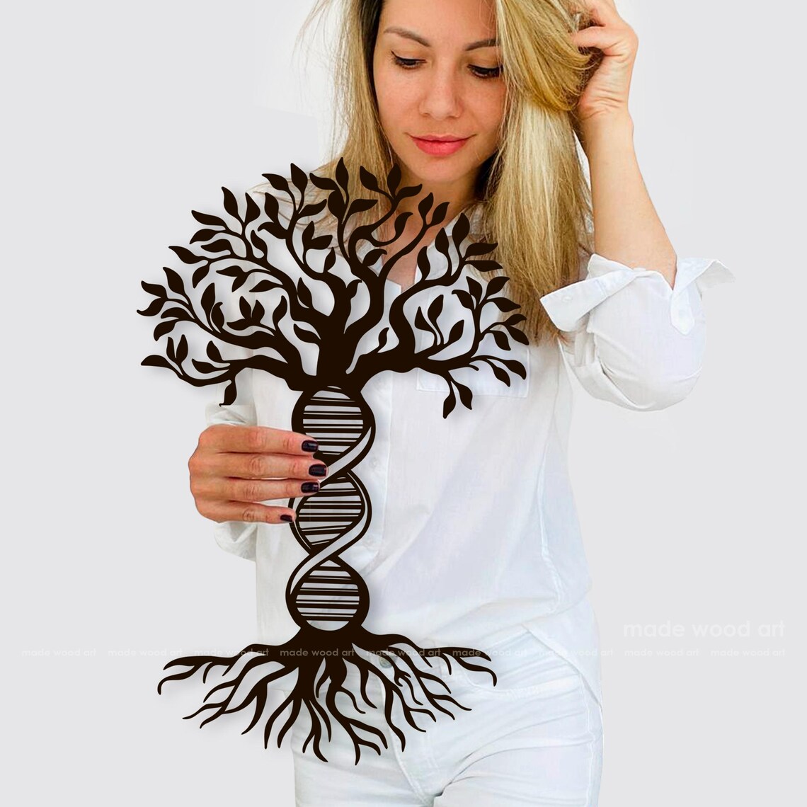 DNA Tree Wood Wall Art, Medical Office Decor, Tree of Life Artwork ...