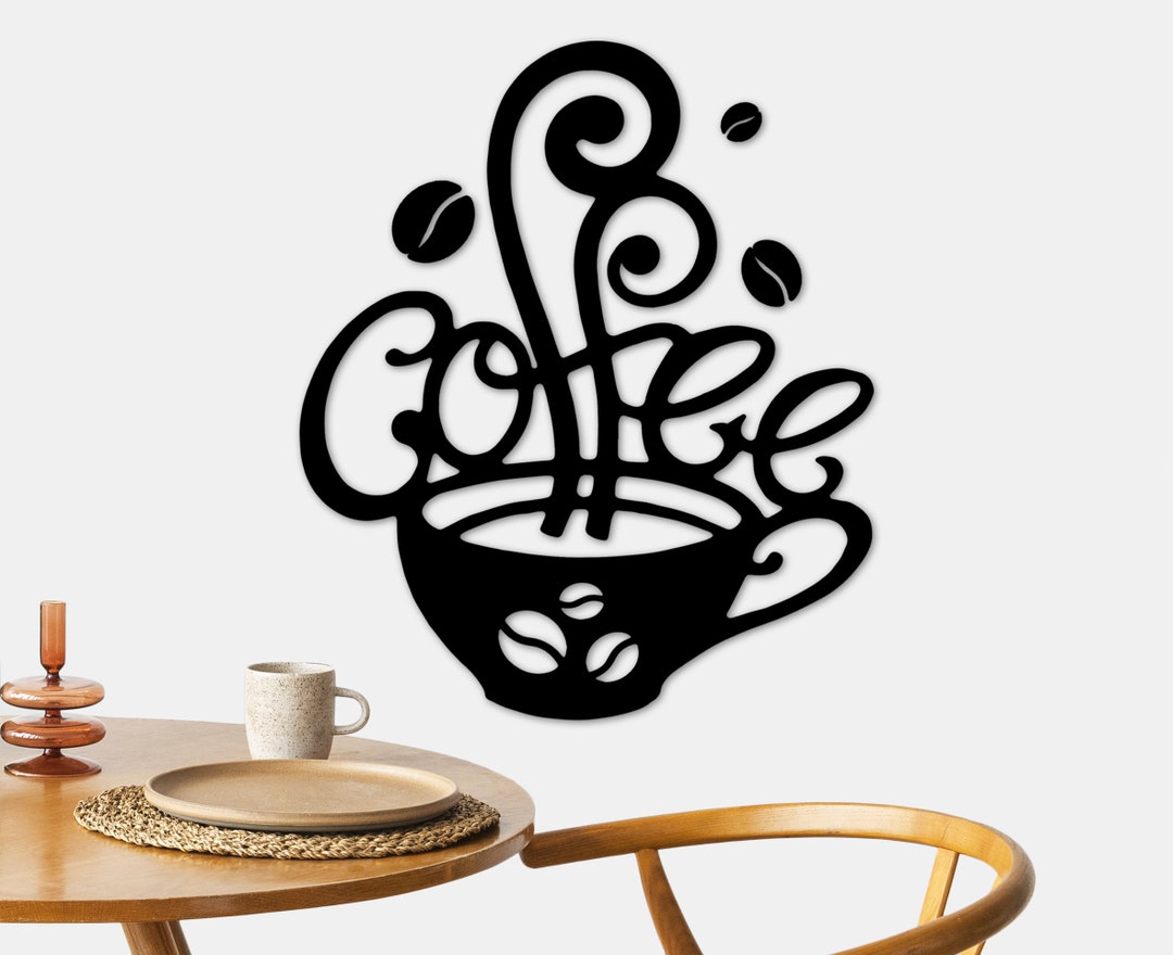 Coffee Cup Sign Coffee Bar Decor Coffee Mug Wall Art Coffee - Etsy