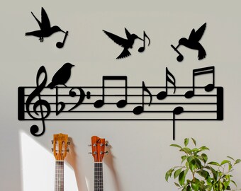 Metal Custom Music Notes Gift, Music Notes and Infinity Large Metal ...