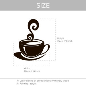 Coffee Wall Decor, Wood Coffee Cup Sign, Tea Mug Sign, Coffee Decor ...