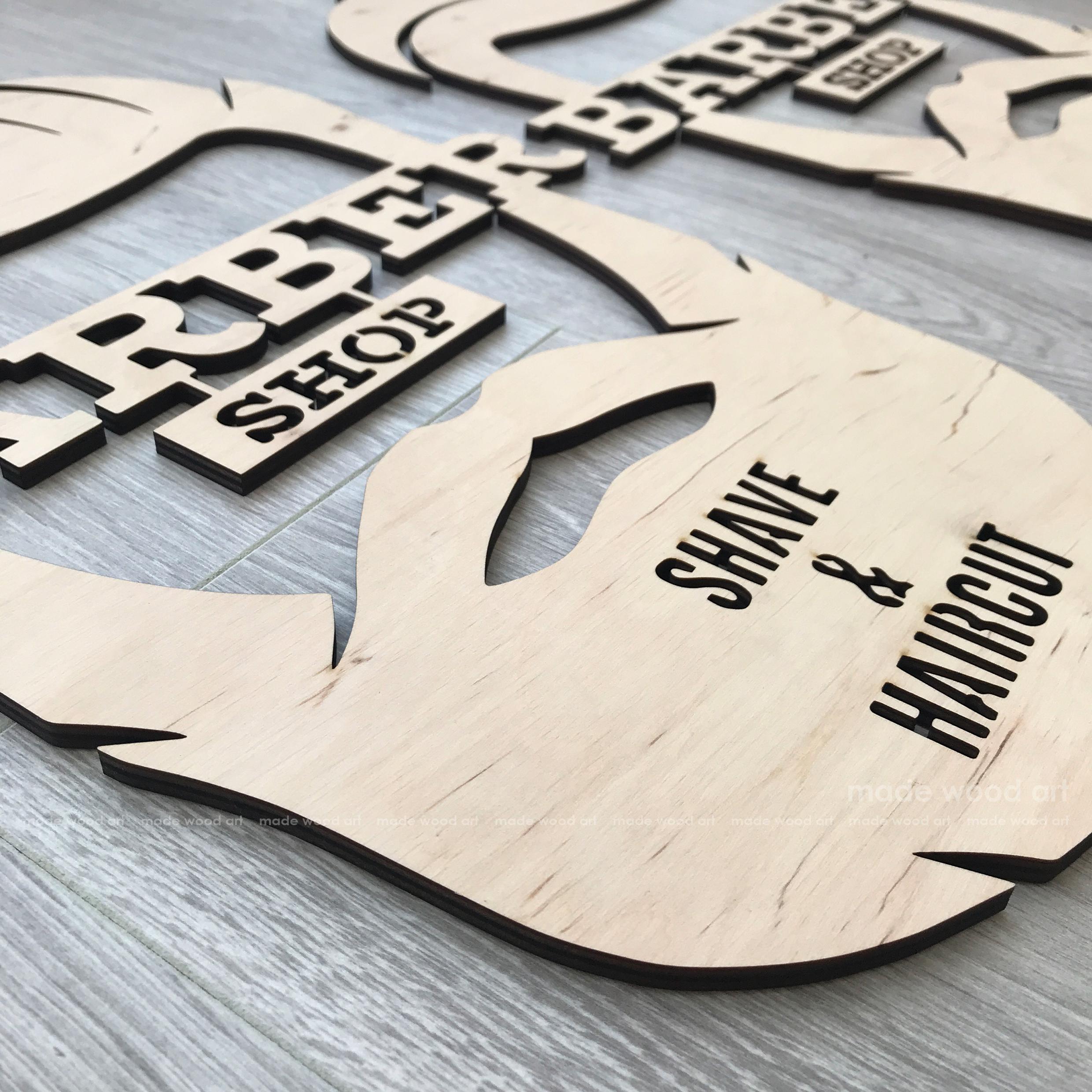 Barber Shop Decor, Wooden Wall Art, Personalized Barber Sign, Hair ...