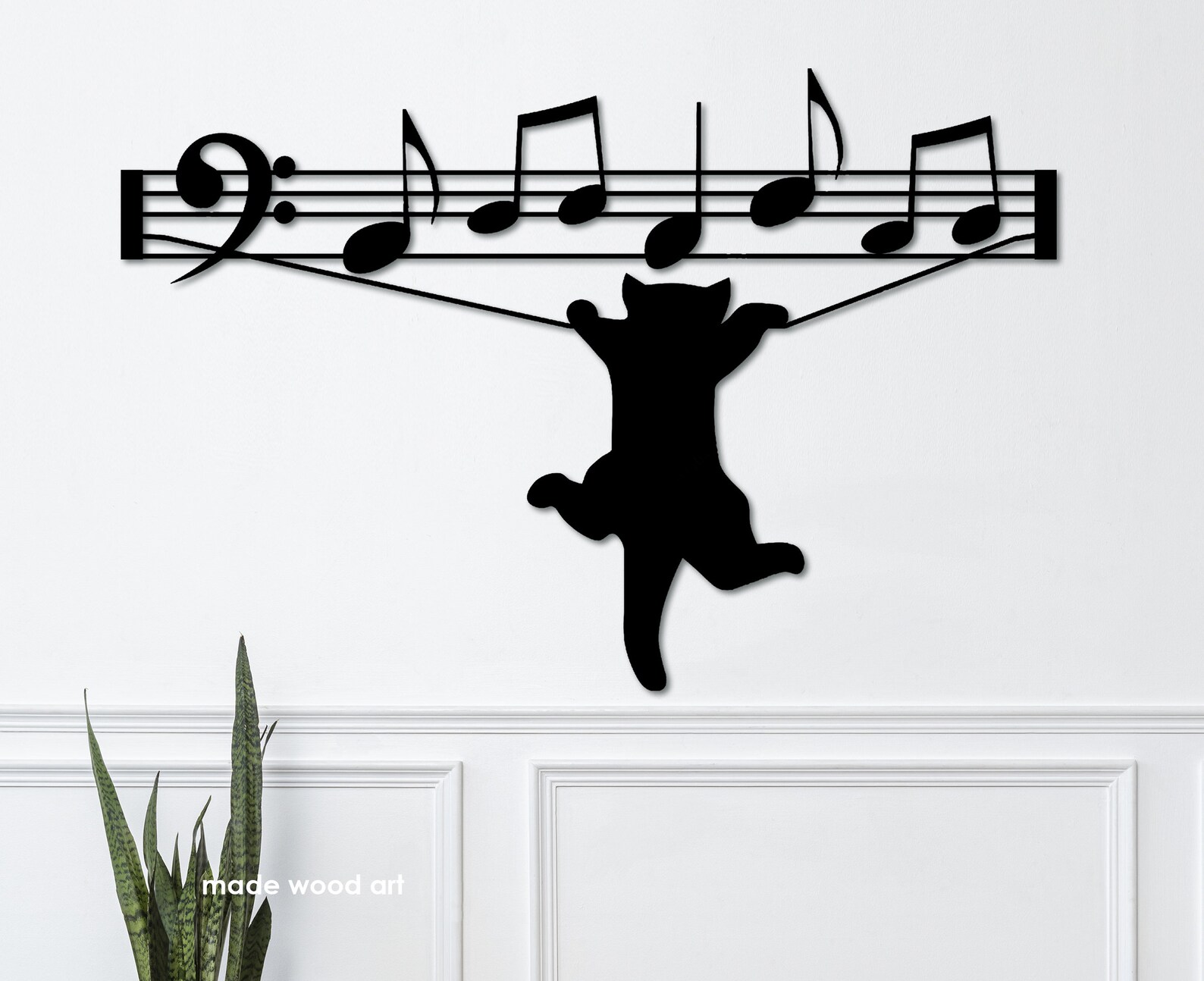 Music Notes Wall Art Wood Wall Decor Music Decor Living - Etsy