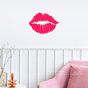 Red Lips Wall Art Wood Wall Art Lip Wall Decor Wooden Lips | Etsy