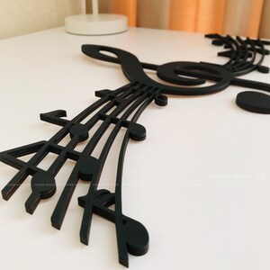 Music Notes Wall Art, Wooden Treble Clef Symbol, Gifts for Musicians ...