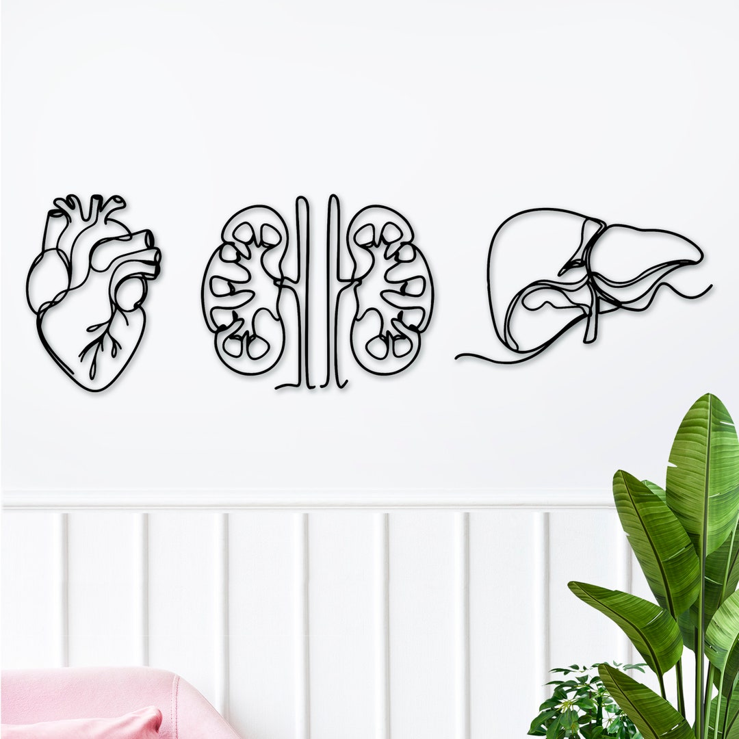 3 Piece Wood Wall Art, Medical Office Decor, Doctor Gift, Triptych ...