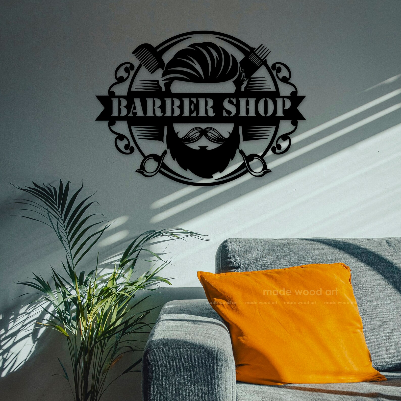 Barber Shop Decor Barbershop Wall Art Wood Wall Art Barber | Etsy