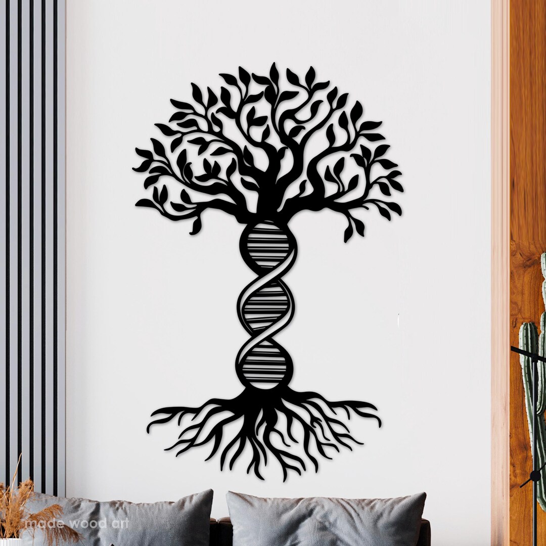 DNA Tree Wood Wall Art, Medical Office Decor, Tree of Life Artwork ...