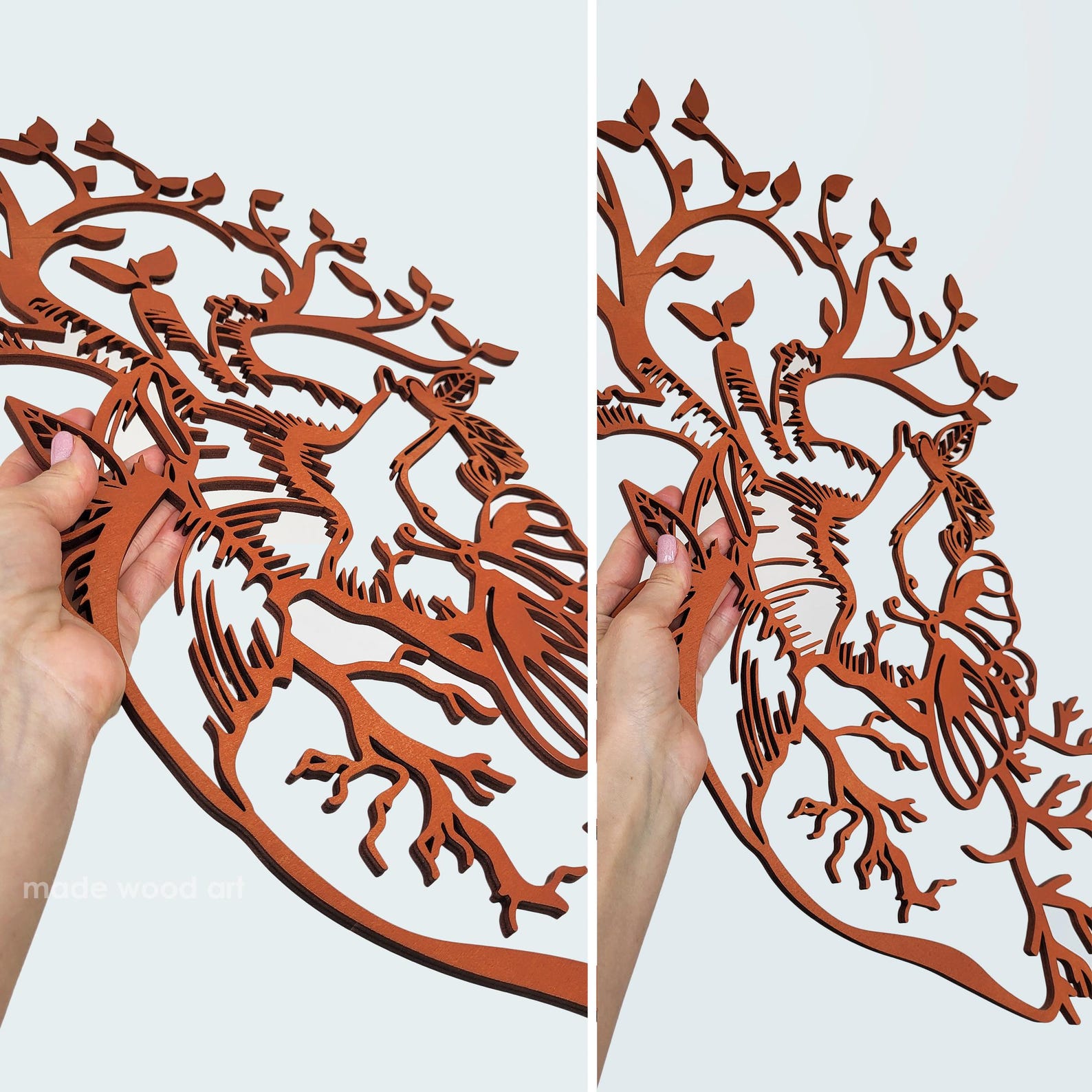 Anatomical Heart Tree Wall Art, Medical Office Decor, Wood Wall Hanging ...