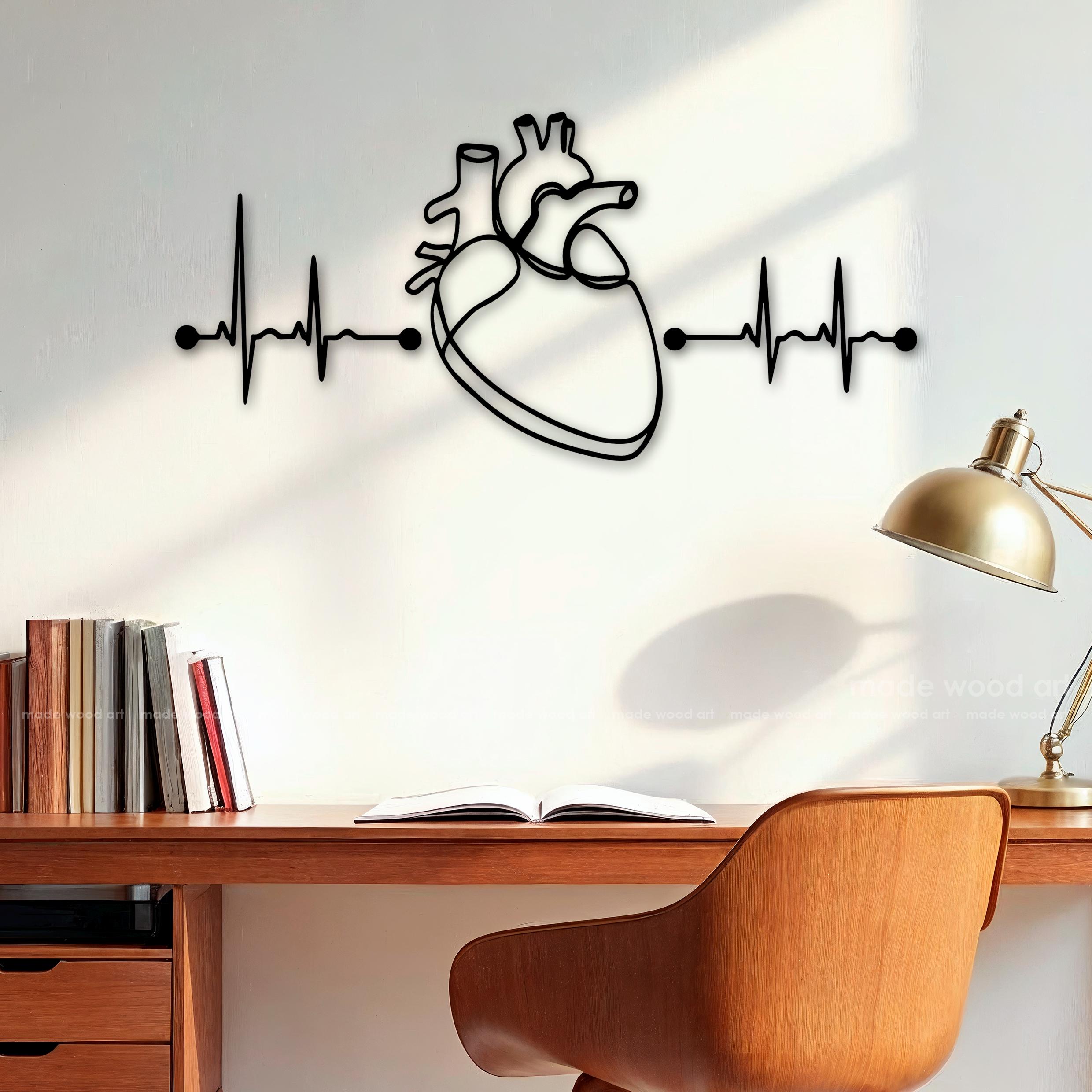 Anatomical Heart Wall Art, Gift for Cardiologist, Human Heart Artwork ...
