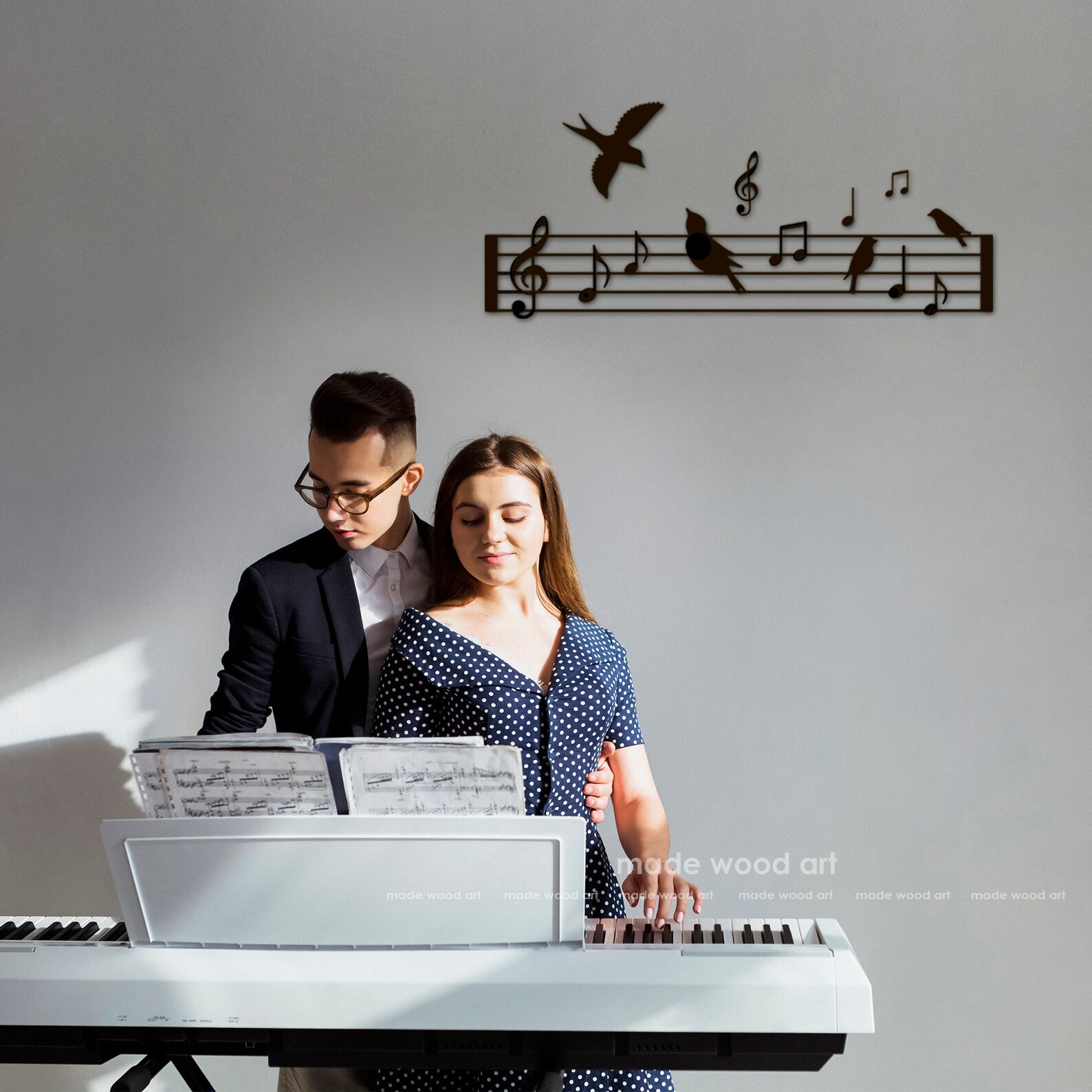 Music Notes Wall Art Wood Wall Art Music Decor Wood Music | Etsy