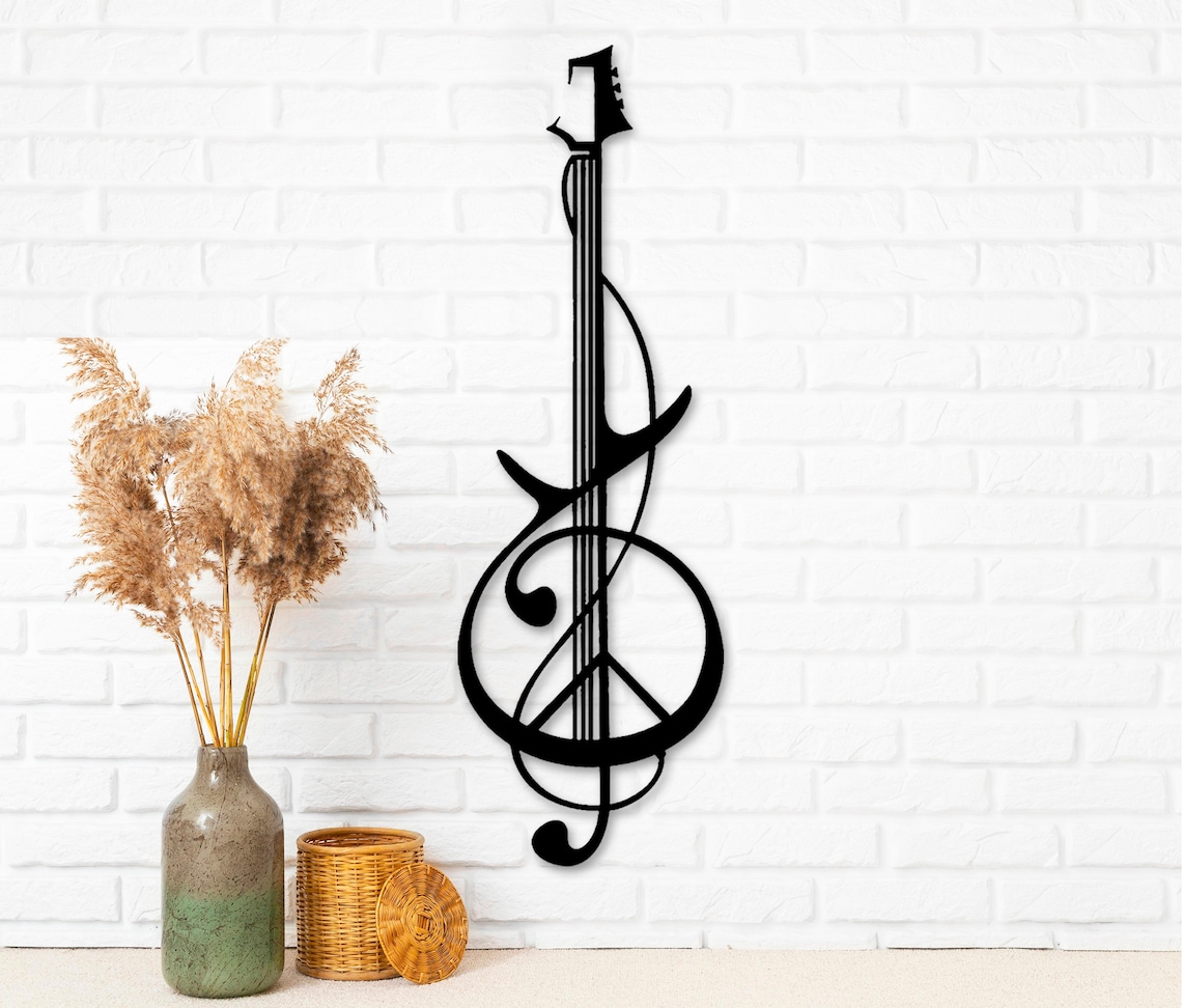 Wood Guitar Wall Art Music Theme Decor Bedroom Wall Decor | Etsy