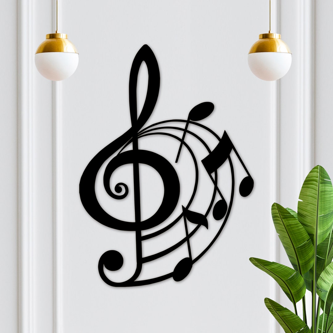Music Notes Wall Art, Wood Room Decor, Music Note Sign, Music Artwork ...