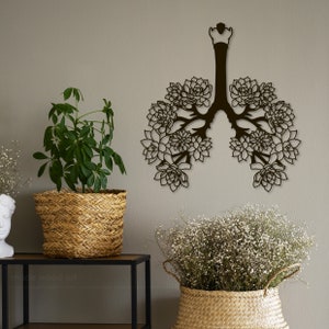 Anatomical Lung Artwork Wood Lungs Wall Art Respiratory - Etsy