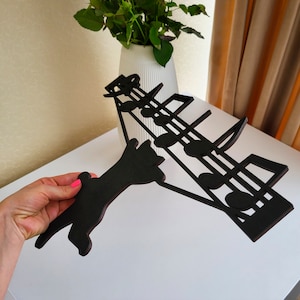 Music Notes Wall Art, Wood Wall Decor, Music Decor, Living Room ...